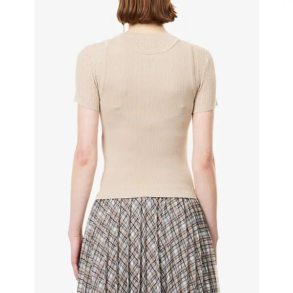 Acne Studios Layered Rib-knit Wool-blend Top