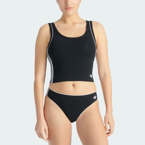 Adidas Adicolor Comfort Flex Cotton Crop Top Underwear - Black