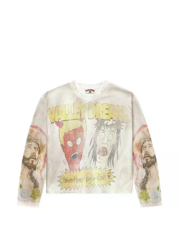 VALE FOREVER Graphic Print Crew-neck Sweatshirt