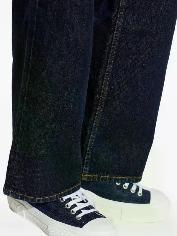 Burberry Logo Plaque Platform Sneakers - Blue