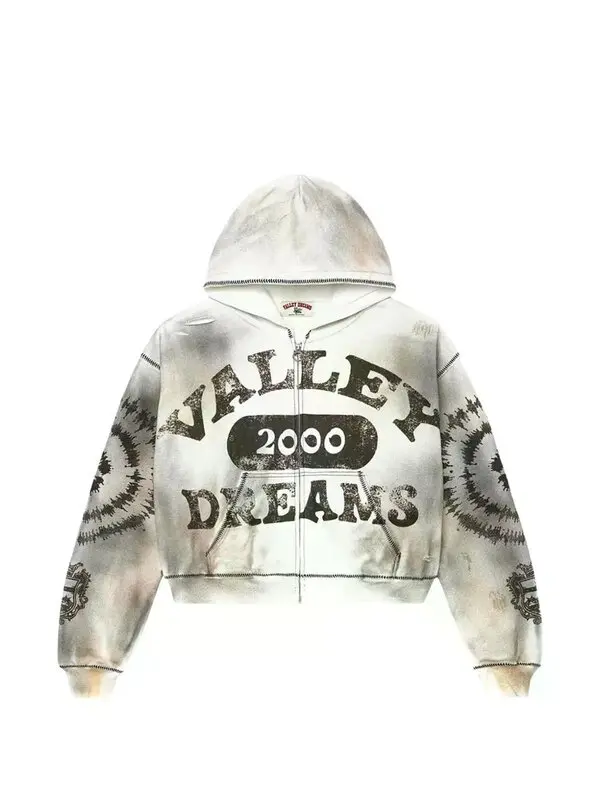 VALE FOREVER Spiral Zip-up Hoodie
