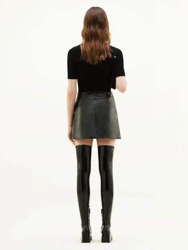 COURREGES Reedition Vinyl Mini Skirt - Black