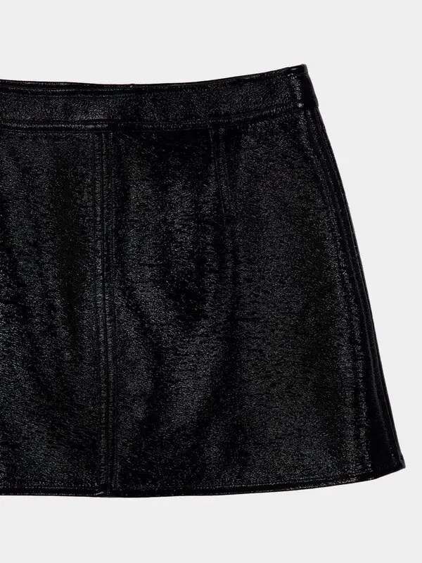 COURREGES Reedition Vinyl Mini Skirt - Black