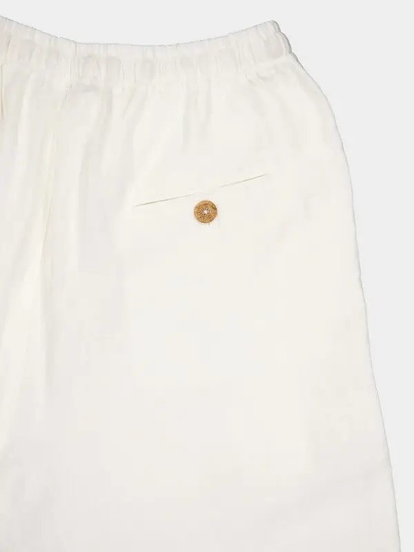 Commas Linen Lounge Pants - White