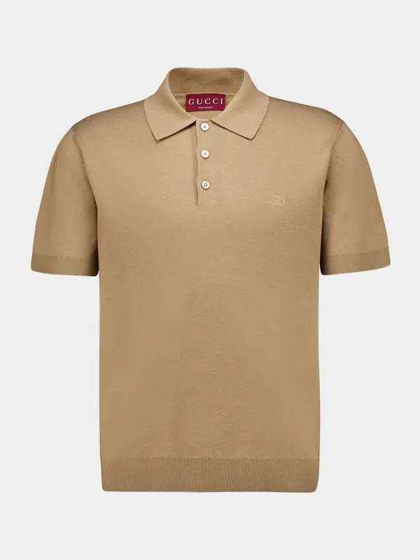 Gucci Light Cotton Short-sleeve Polo - Brown