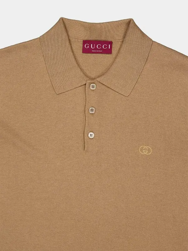 Gucci Light Cotton Short-sleeve Polo - Brown