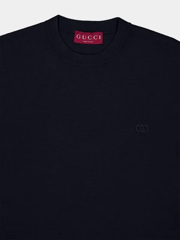 Gucci Dark Navy Cotton T-shirt