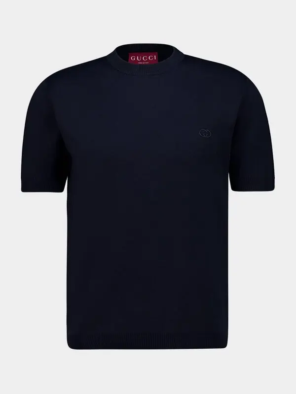 Gucci Dark Navy Cotton T-shirt - Blue