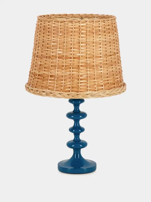 HOUSE OF CAPRICORN Freixo Wood Lamp Base - Blue