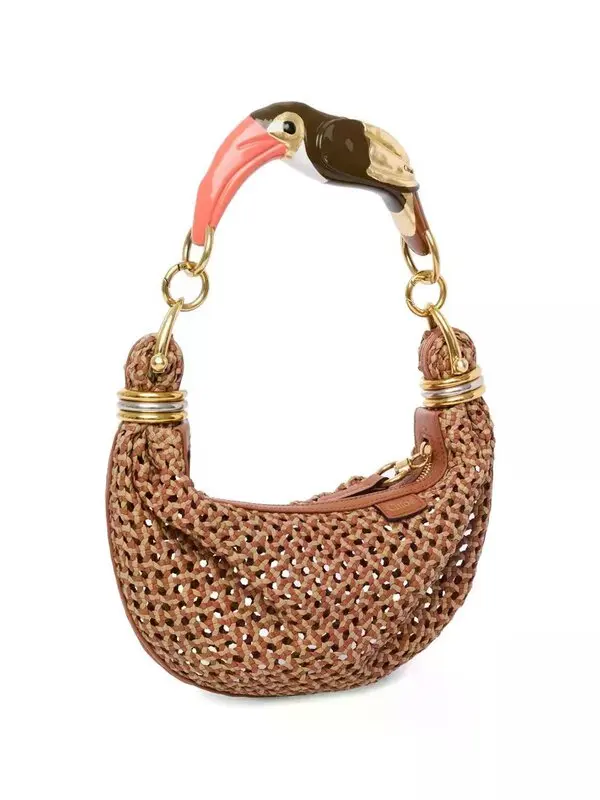 Chloé Bird-handle Woven Tote Bag - Brown