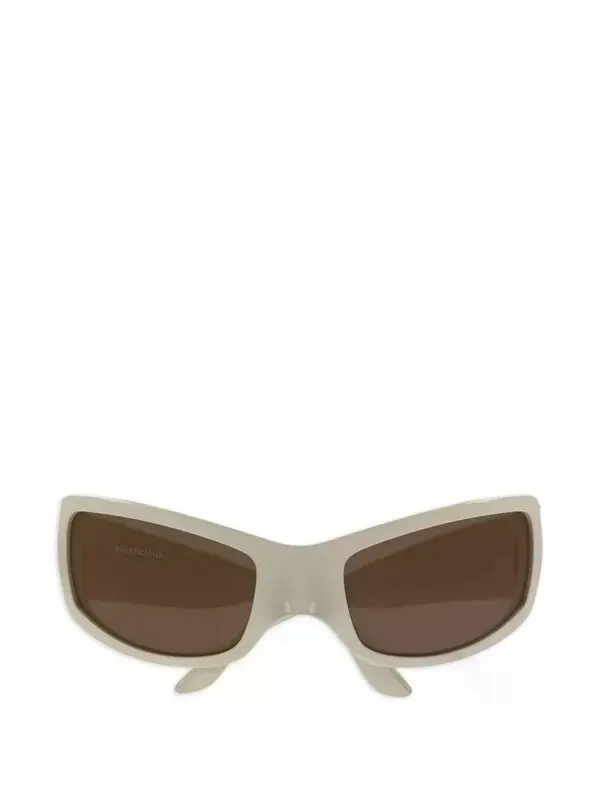 Balenciaga Geometric Frame Sunglasses - Neutrals