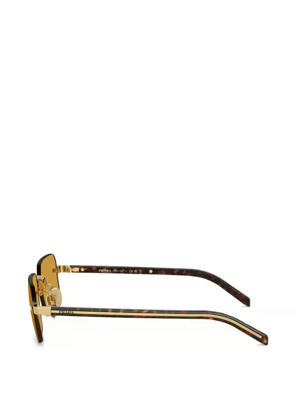 Prada Rectangle-frame Sunglasses - Orange