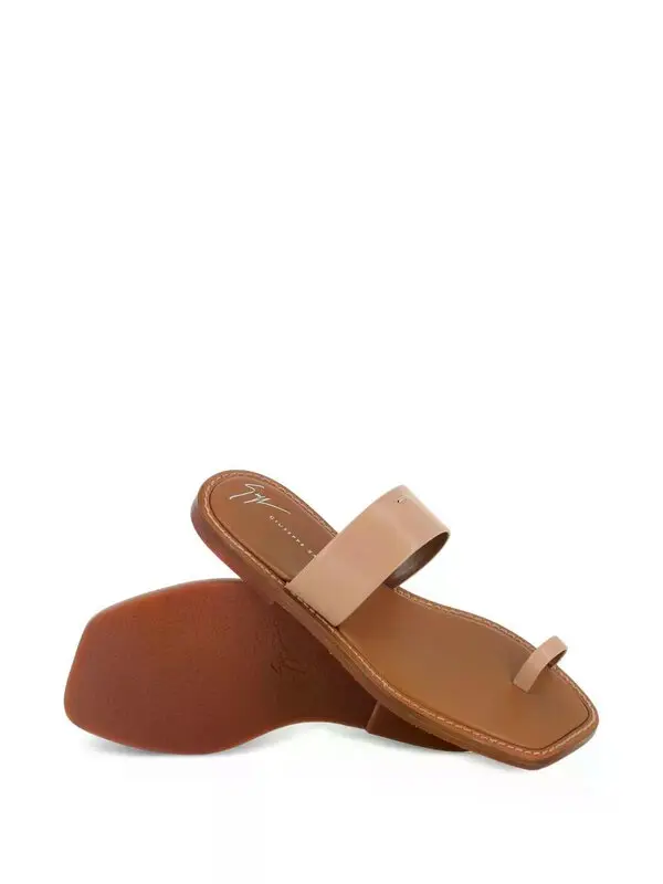 GIUSEPPE ZANOTTI Toe-strap Flat Sandals - Neutrals