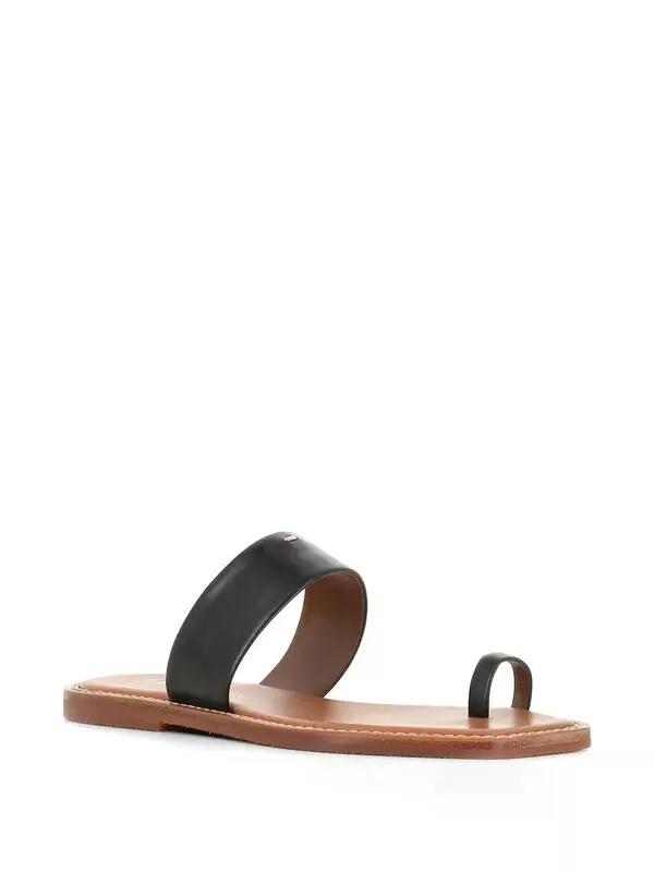 GIUSEPPE ZANOTTI Toe-strap Flat Sandals - Black