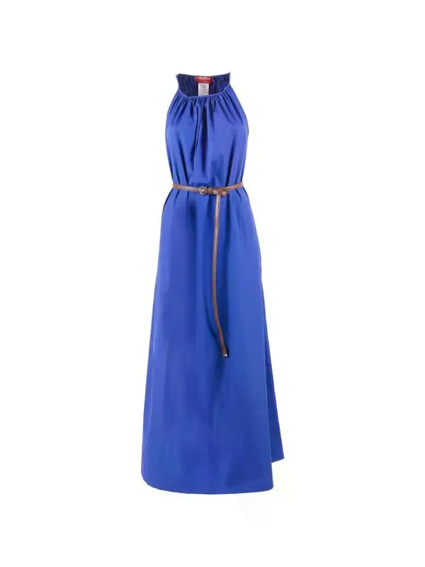 Max Mara Belted Zuppa Maxi Dress - Blue