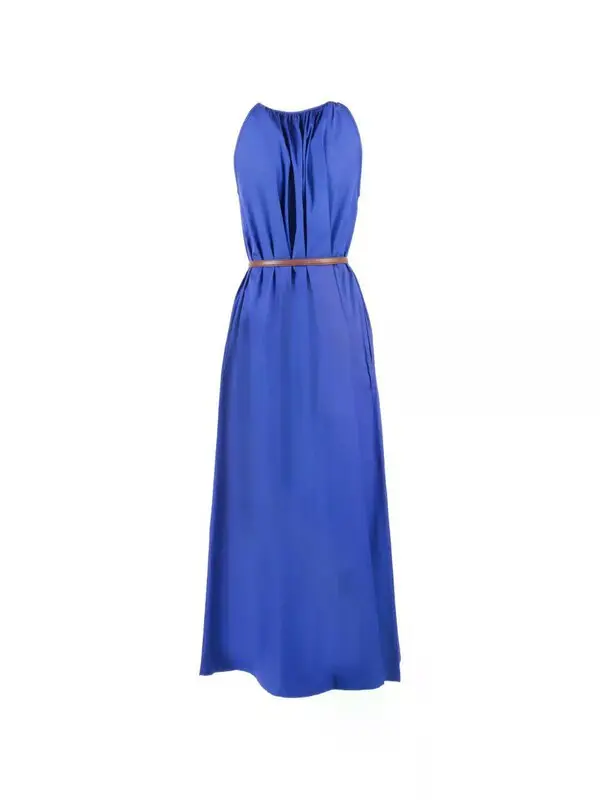Max Mara Belted Zuppa Maxi Dress - Blue