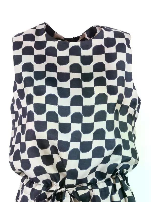 Max Mara Geometric Print Tie-waist Jumpsuit