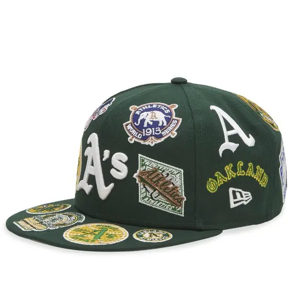 New Era Image Oakland Athletics All Over 59fifty Cap - Green