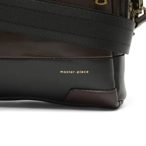 MASTER-PIECE CO Gloss Leather Shoulder Bag - Brown