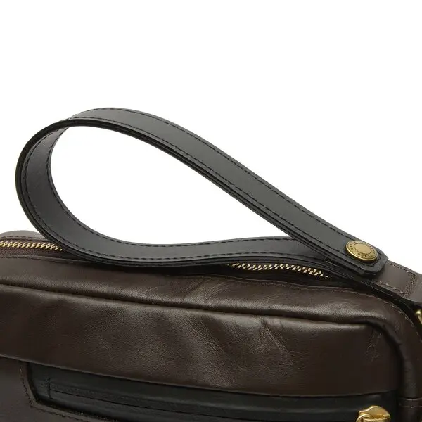 MASTER-PIECE CO Gloss Leather Shoulder Bag - Brown