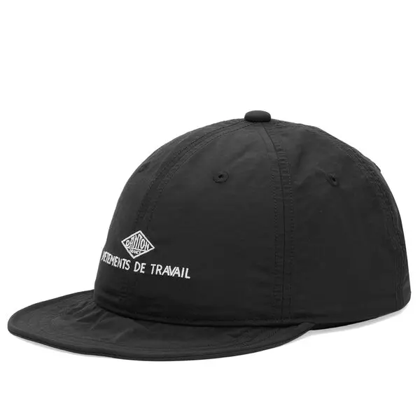 DANTON Nylon Taffeta 6 Panel Cap - Black