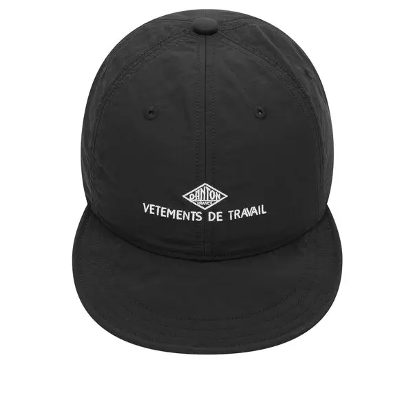 DANTON Nylon Taffeta 6 Panel Cap - Black
