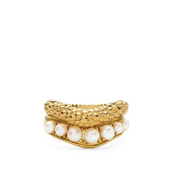 MISSOMA Pearl Baya Stacking Ring Set - Gold