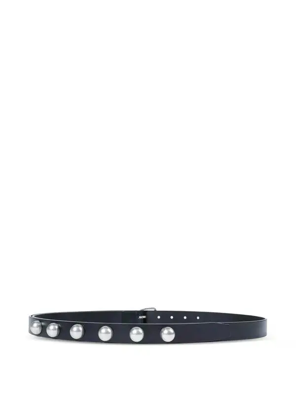 ANN DEMEULEMEESTER Giufi Studded Skin Belt - Black