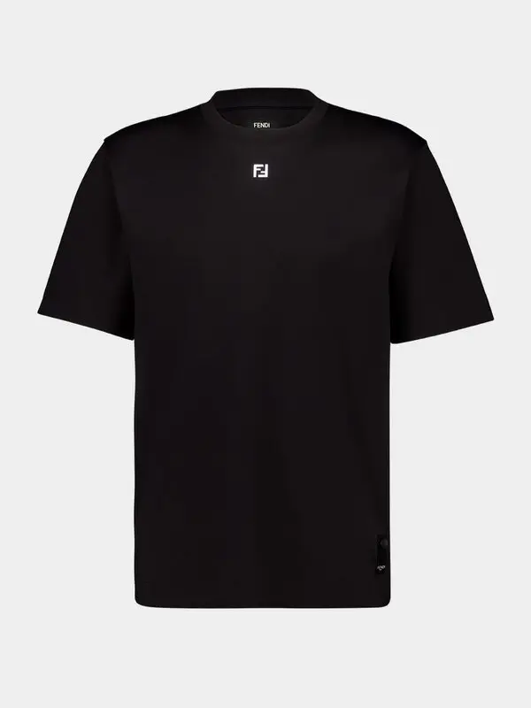 Fendi Oversized T-shirt With Ff Detail - Black
