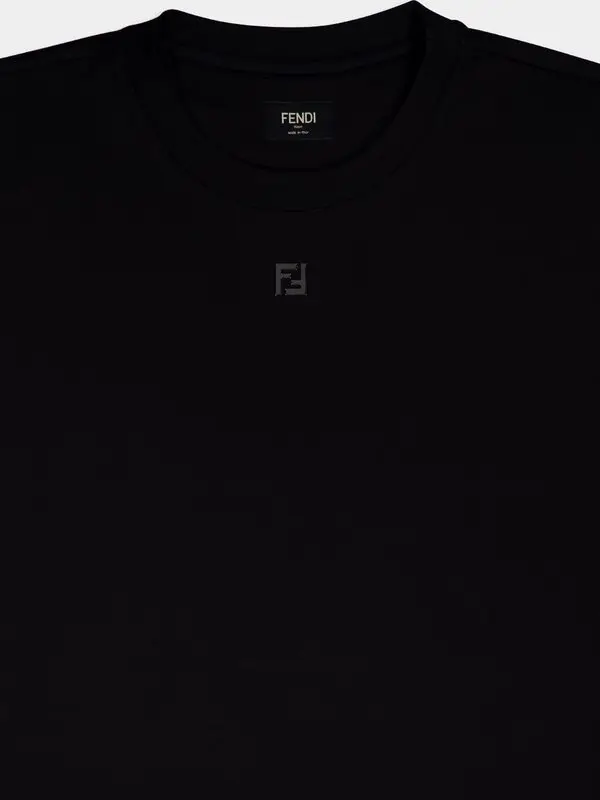 Fendi Oversized T-shirt With Ff Detail - Black