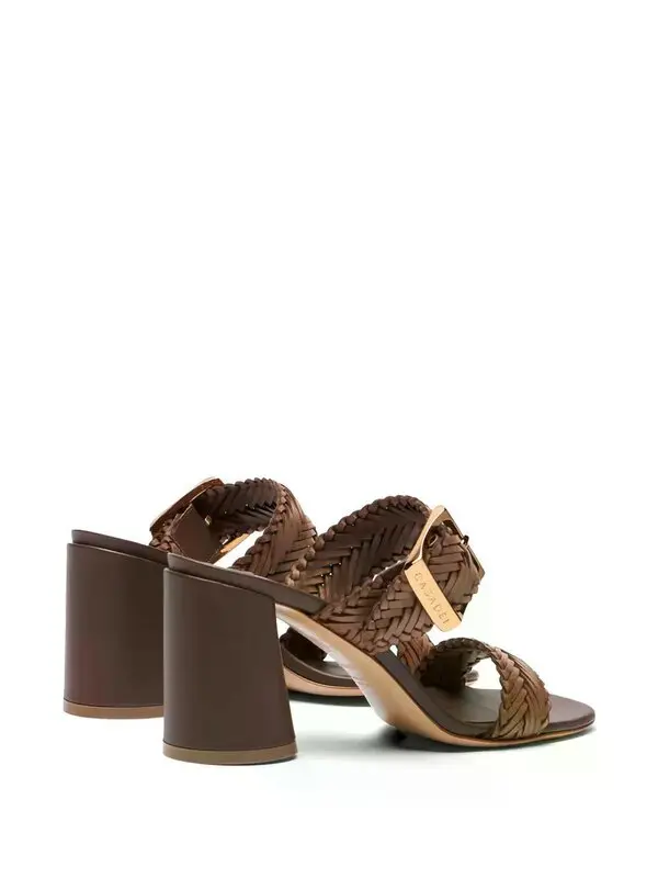 Casadei Kenya Buckle-embellished Woven Sandals