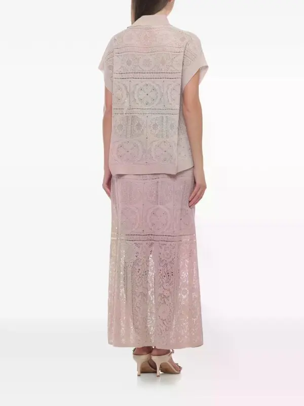 D.exterior Crocheted Blouse