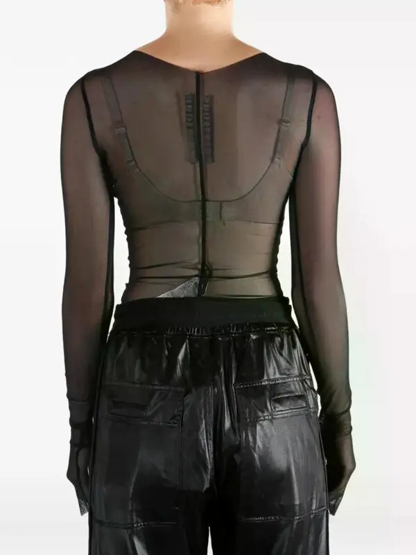 Rick Owens Temple Long-sleeved Bandeau Top - Black