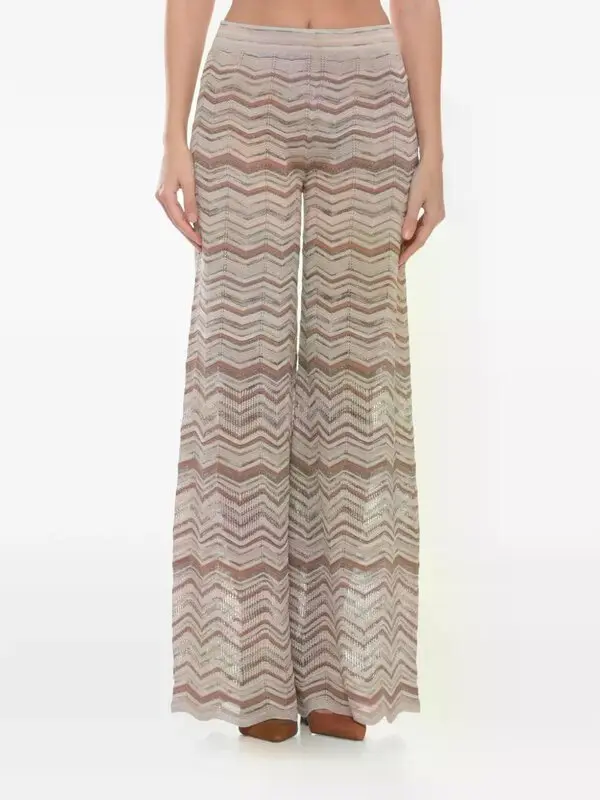 D.exterior Chevron Palazzo Pants