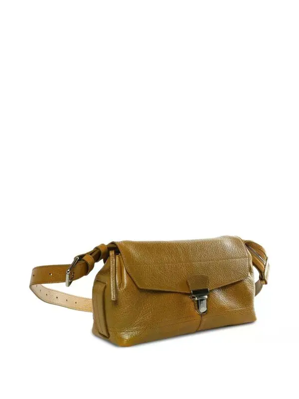 LEMAIRE Small Gear Top-flap Shoulder Bag In Glossy Vegetable-tanned Leather