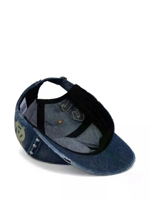 Aries Skull-print Denim Cap