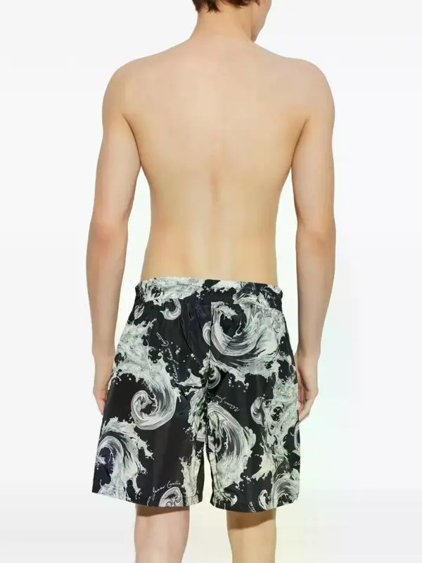 Versace Print Drawstring Swim Shorts