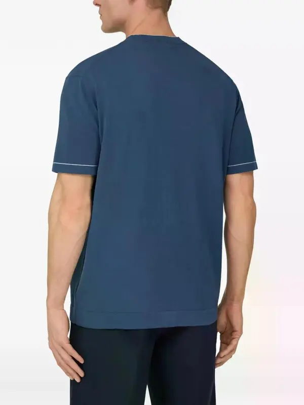 Boggi Milano Contrasting-detail T-shirt - Blue