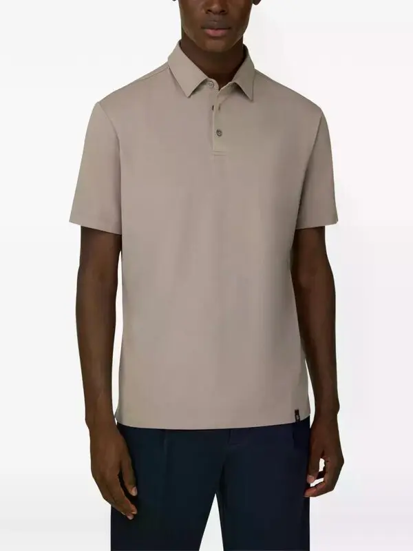 Boggi Milano Front-button Polo Shirt - Neutrals