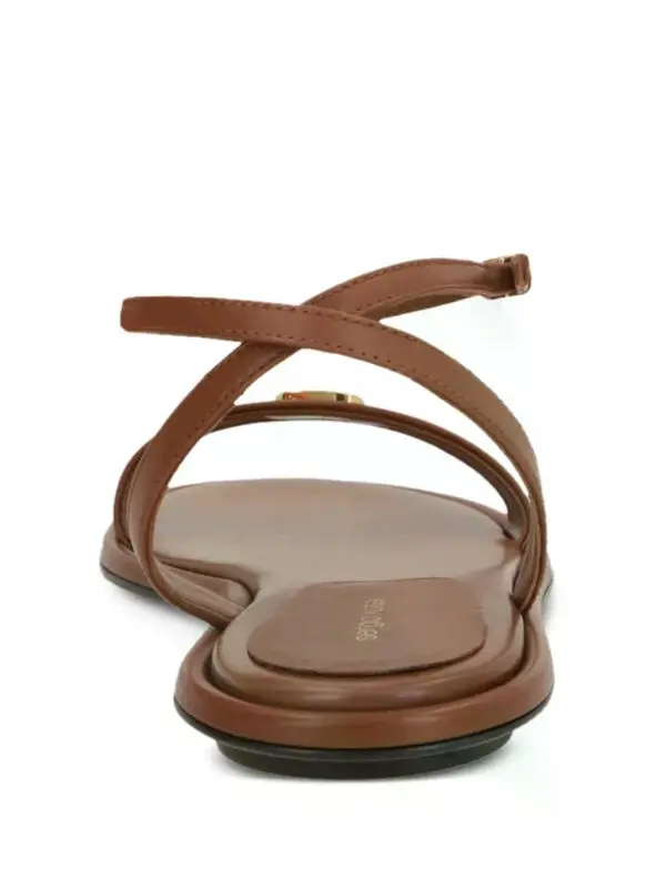 SERGIO ROSSI Logo-detail Round-toe Sandals