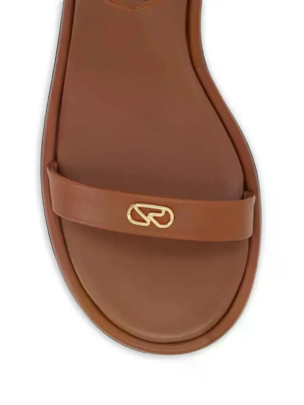 SERGIO ROSSI Logo-detail Round-toe Sandals