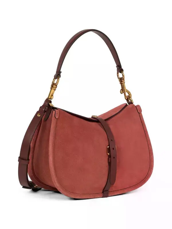 Etro Medium Pony Suede Shoulder Bag - Red