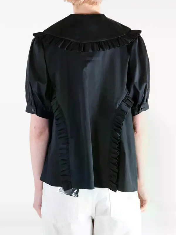 Noir Kei Ninomiya Ruffled Cotton Shirt