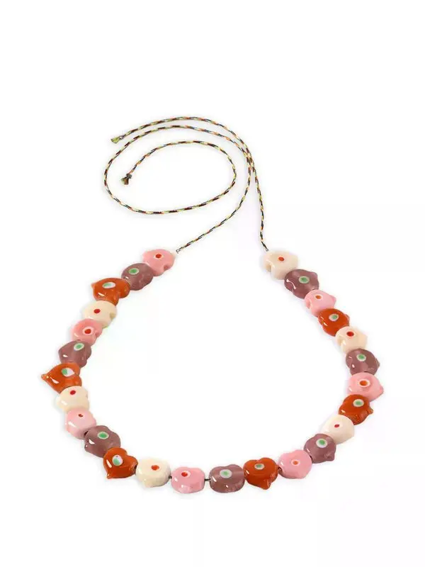 SORBET ISLAND Beaded Bracelet With Heart Charm - Pink