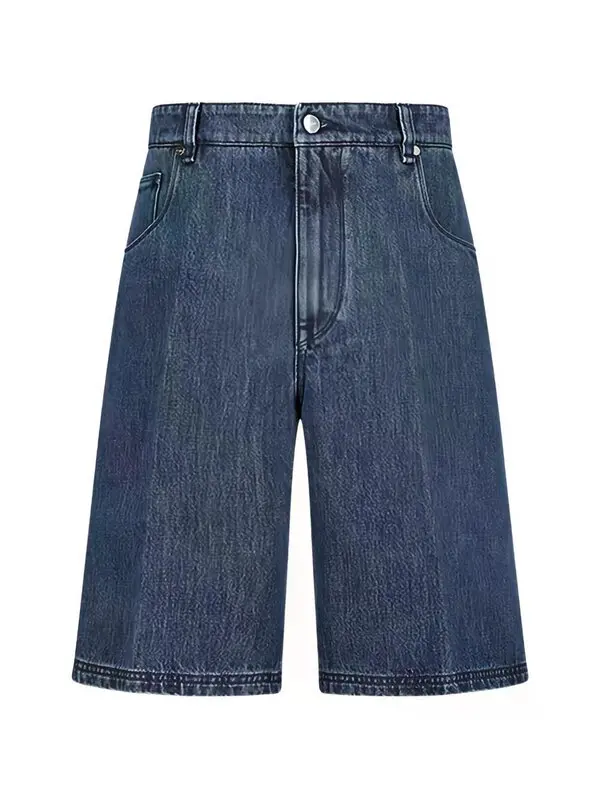 Fendi Logo-patch Denim Shorts