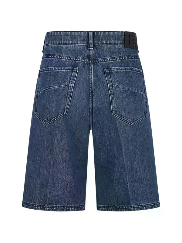 Fendi Logo-patch Denim Shorts