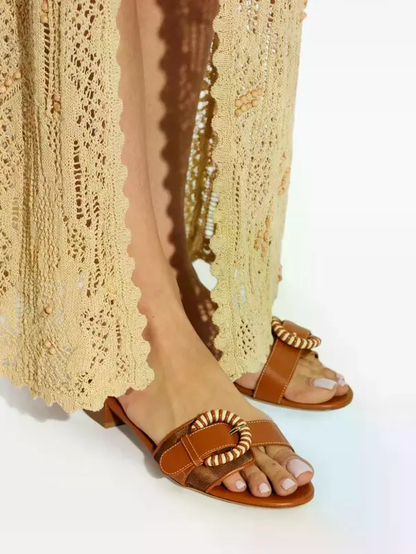 Rodo Buckle Strap Sandals - Brown