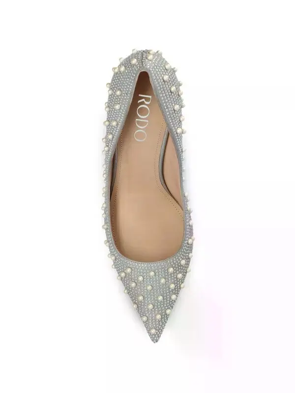 Rodo Studded Pearl Court Pumps