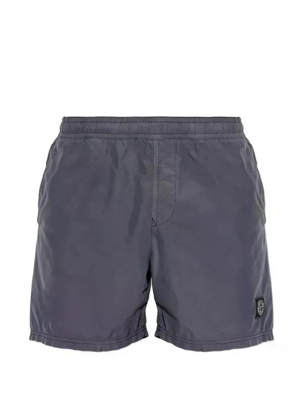 Stone Island Logo Swim Shorts - Grey