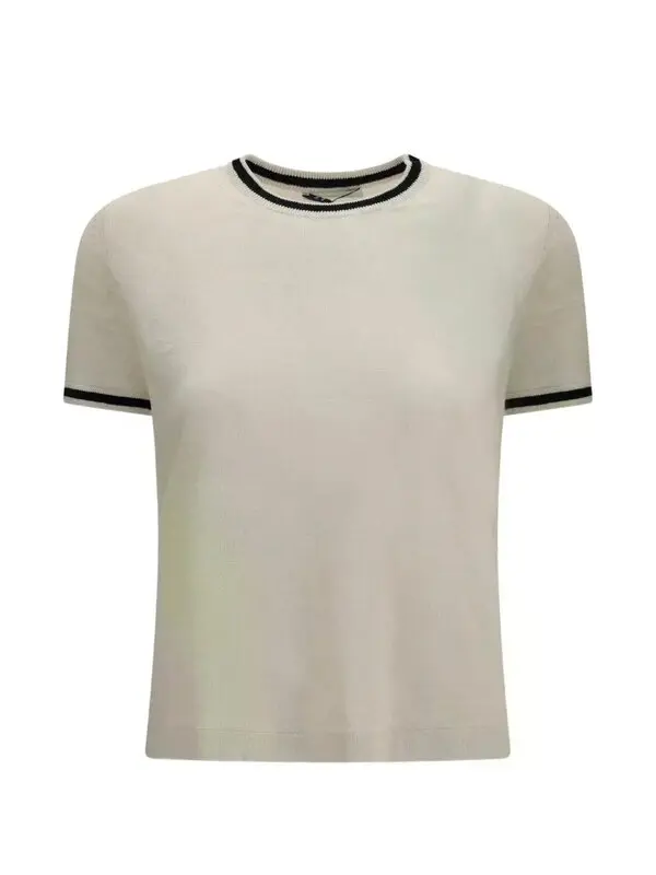 Max Mara Trimmed T-shirt - Neutrals